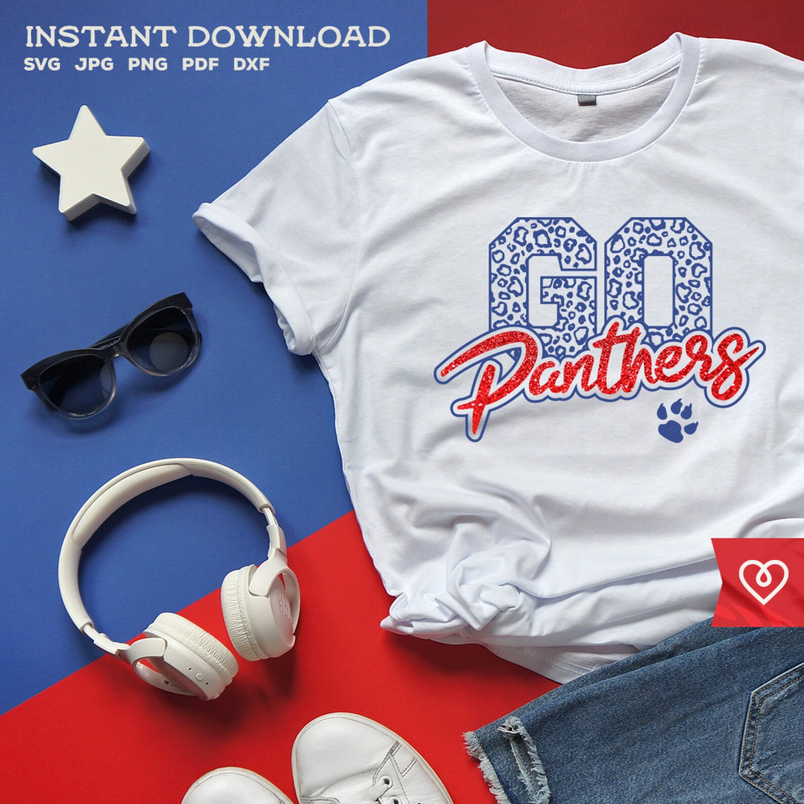 Go Panthers Svg School Spirit Png Panther Pride Cheer Svg Panther Paw ...