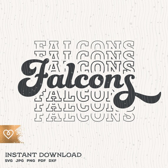 Falcons School Spirit Svg Falcon Pride Png Retro Falcons Team - Etsy