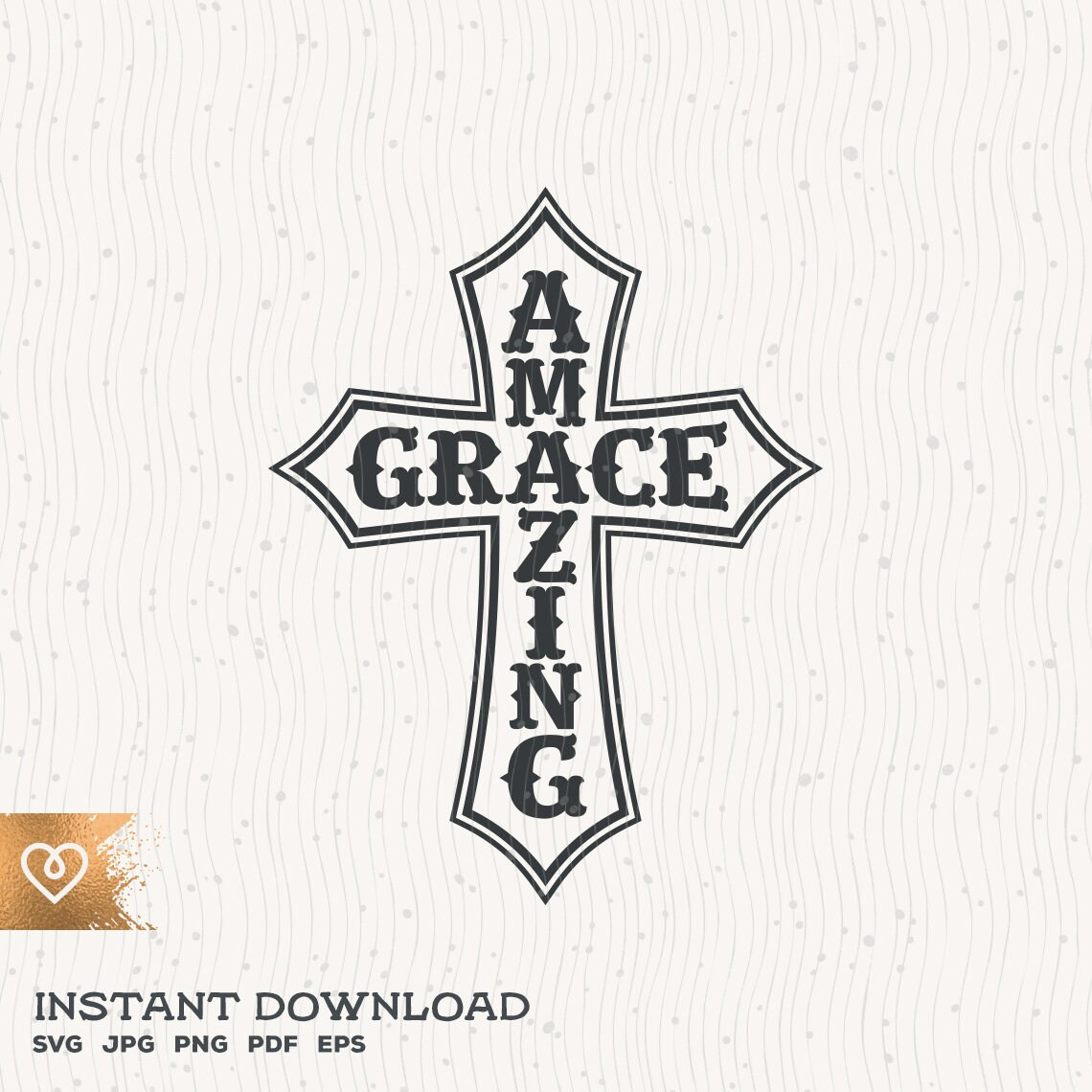 Amazing Grace Svg Christian Cross Png Power in the Blood Svg - Etsy