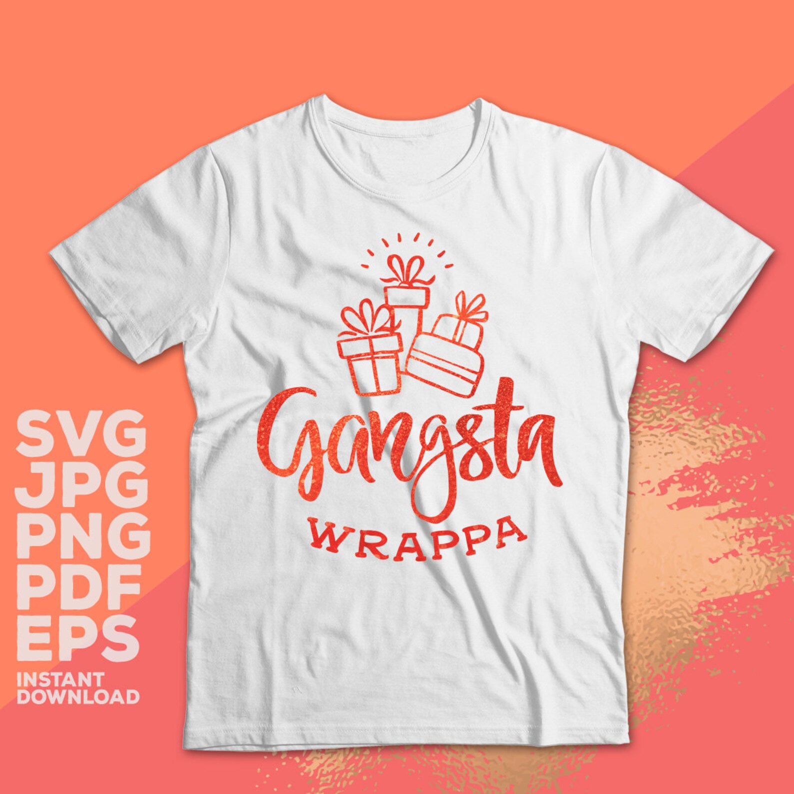 Gangsta Wrappa Svg Funny Christmas Png Cut File for Cricut - Etsy