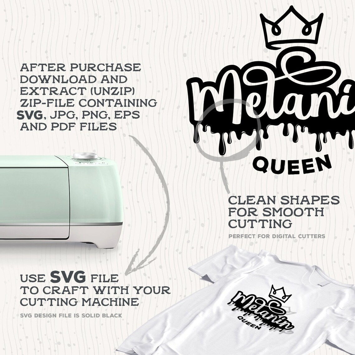 Melanin Queen Svg Melanin Dripping Svg Instant Download | Etsy