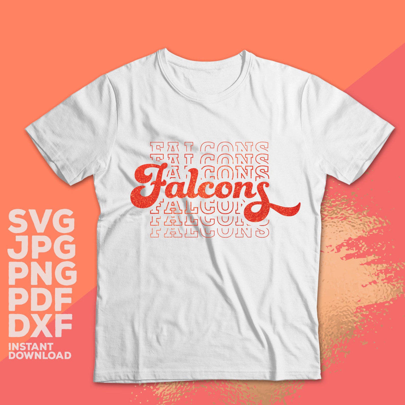 Falcons School Spirit Svg Falcon Pride Png Retro Falcons Team - Etsy