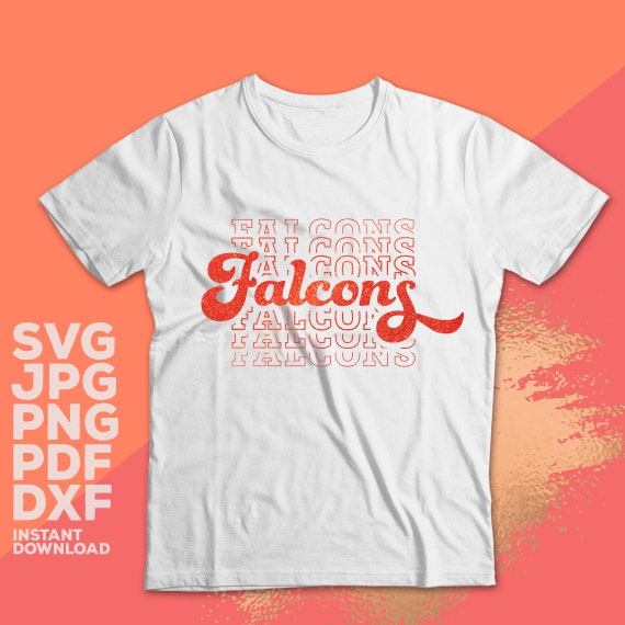 Scrapbooking Falcons School Spirit Svg Falcon Pride Png Retro Falcons ...