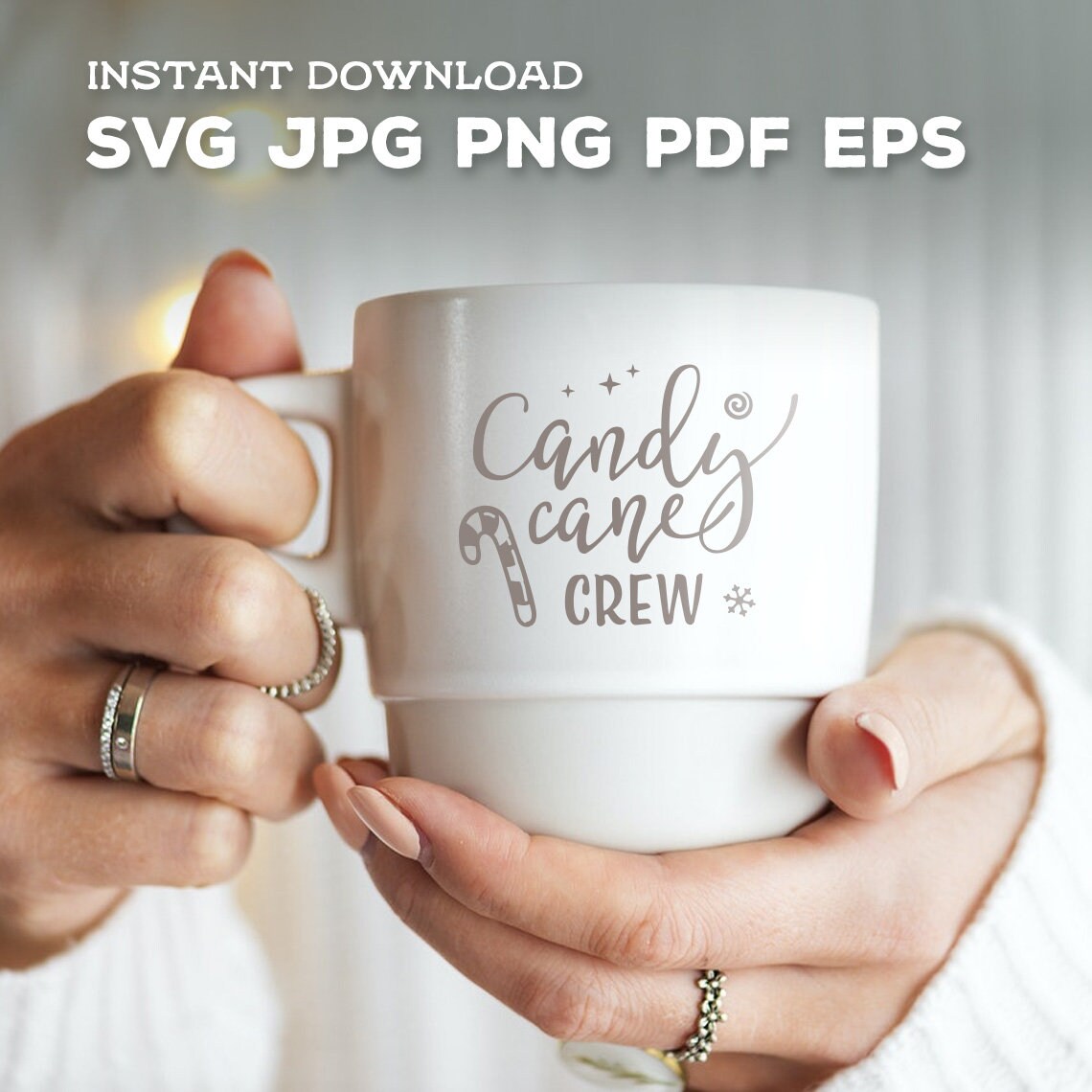 Candy Cane Crew Svg Christmas Candy Png Sweet Xmas Cut File - Etsy