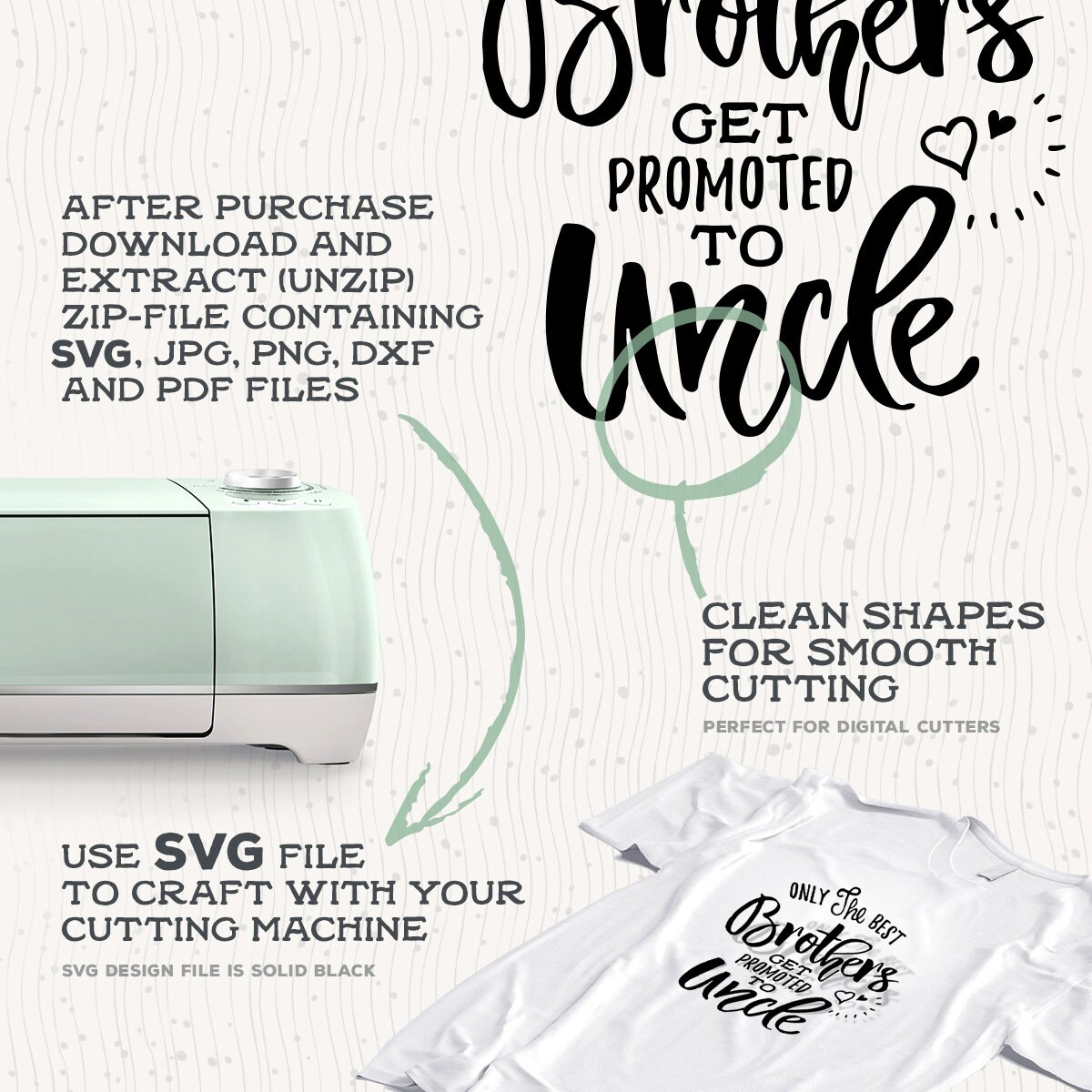 Tío Svg sólo los mejores hermanos Svg ser promovido a Tío Svg | Etsy