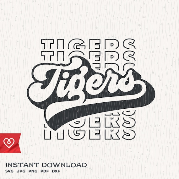 Tigers Svg School Spirit Png Tigers Retro Design Tiger Pride - Etsy