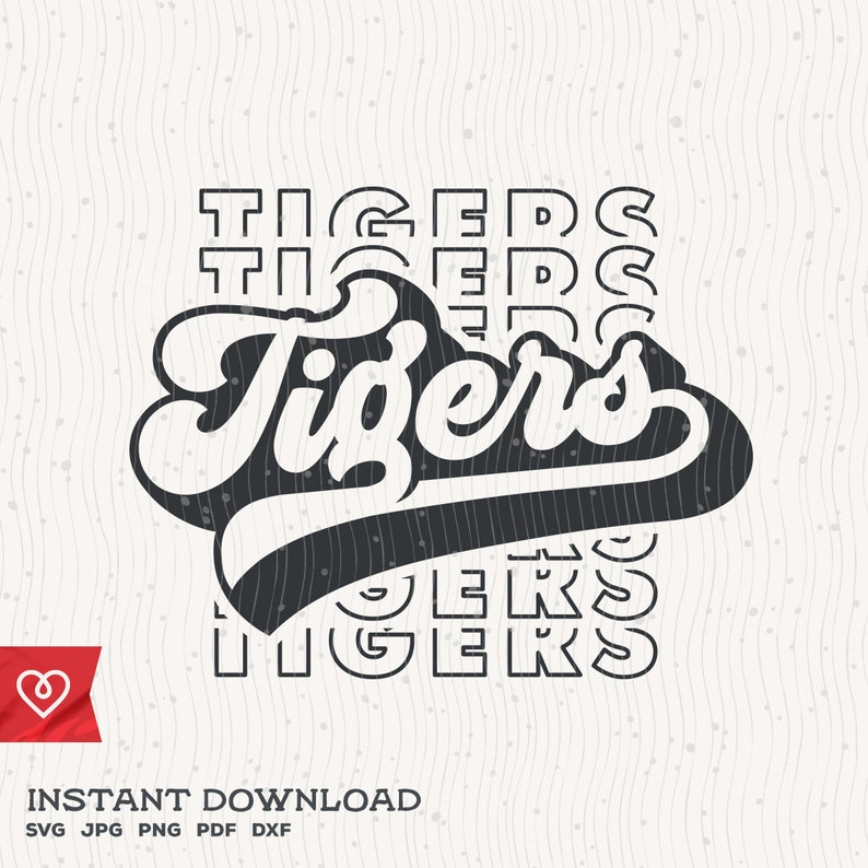 Tigers Svg School Spirit Png Tigers Retro Design Tiger Pride - Etsy