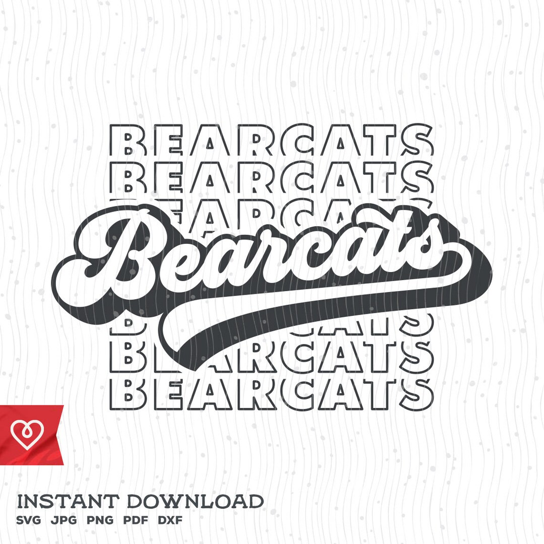 Bearcats Echo Svg School Spirit Retro Design Svg Bearcat Pride Png ...