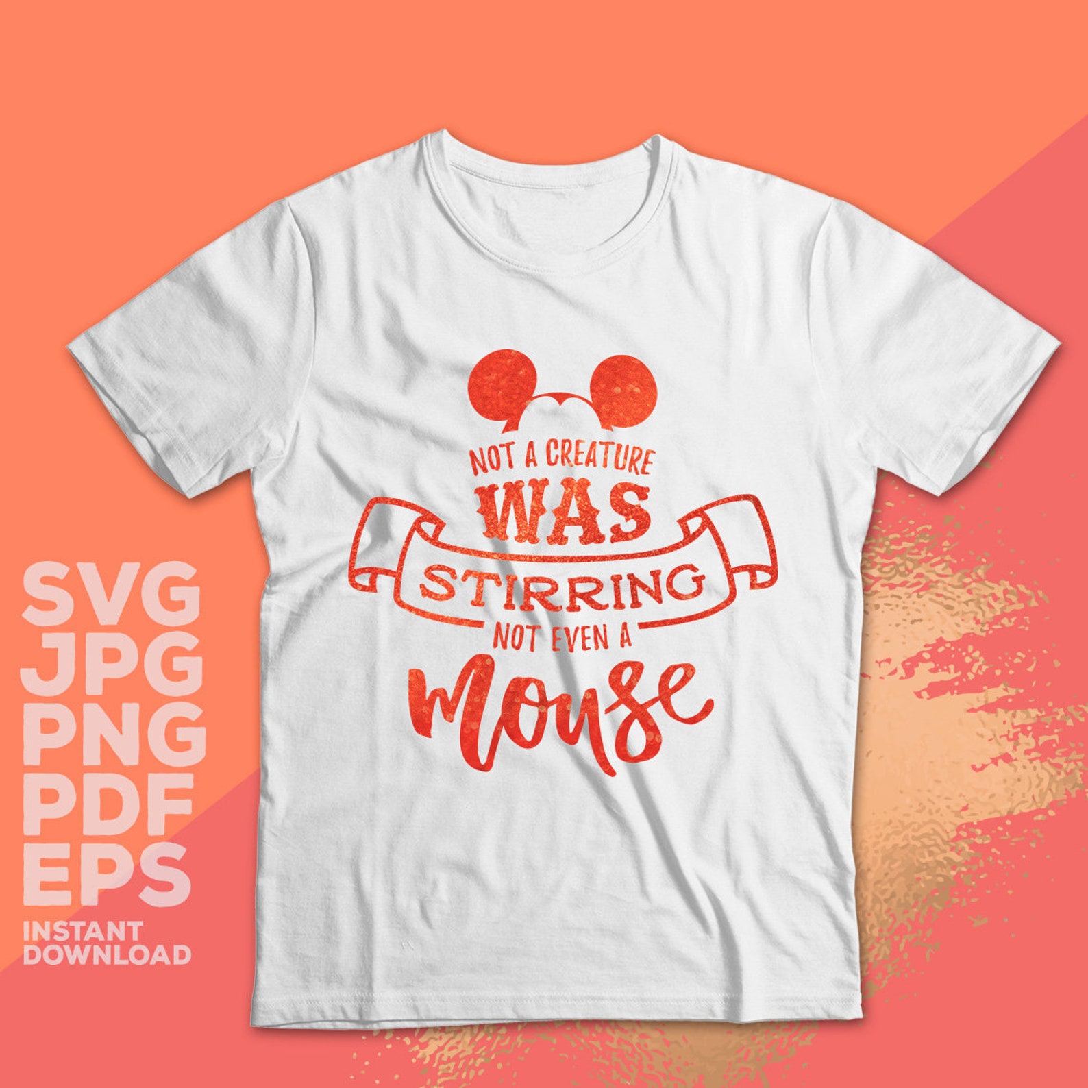 Not A Creature Svg Was Stirring Png Not Even a Mouse Cut File for ...