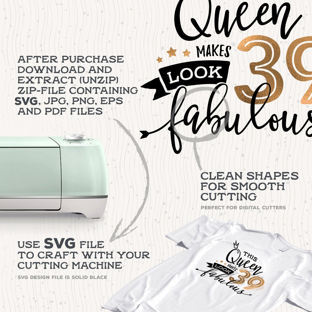 39th Birthday Svg This Queen Makes 39 Svg Look Fabulous Svg - Etsy