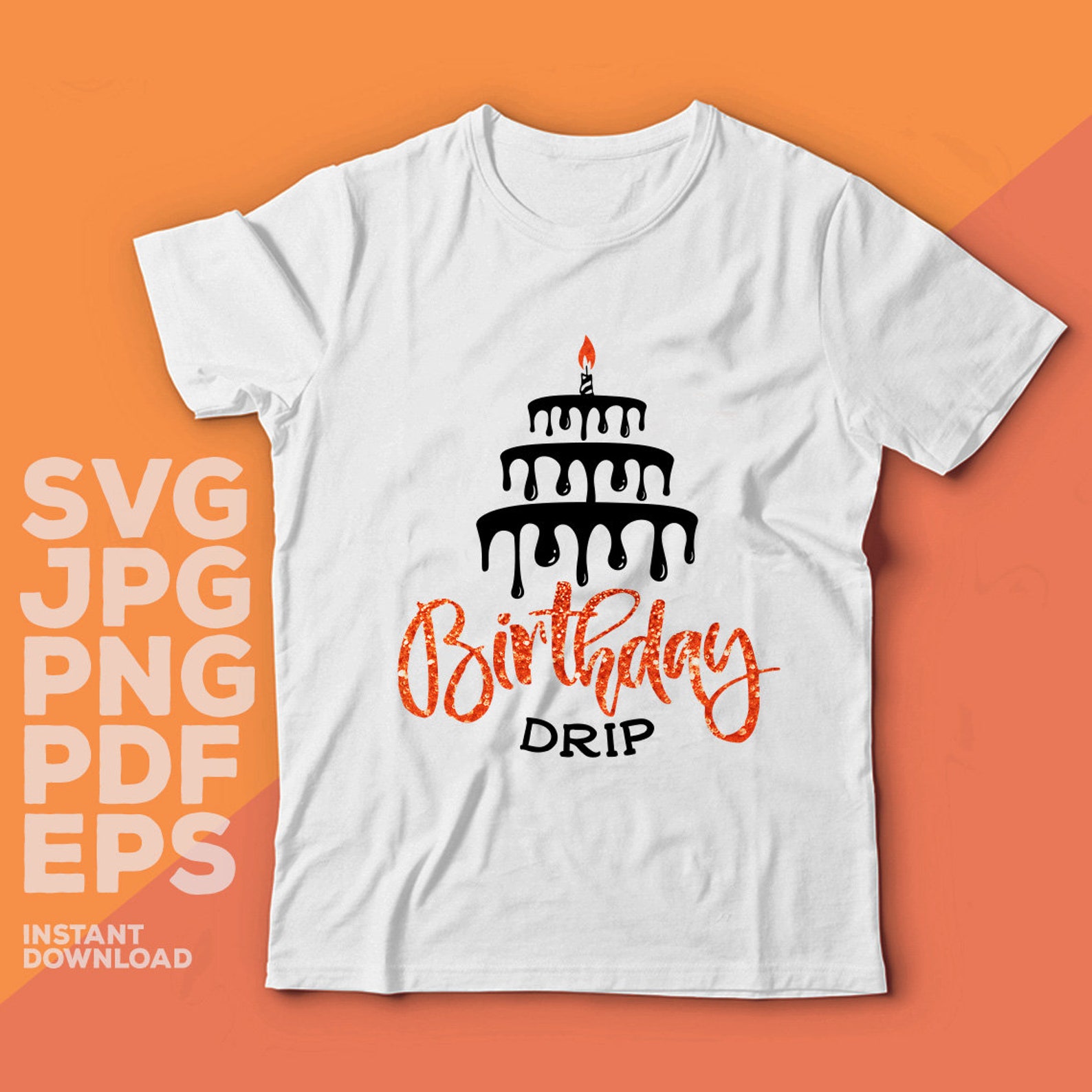 Birthday Drip Cake Svg Melanin Dripping Svg Instant Download Birthday ...