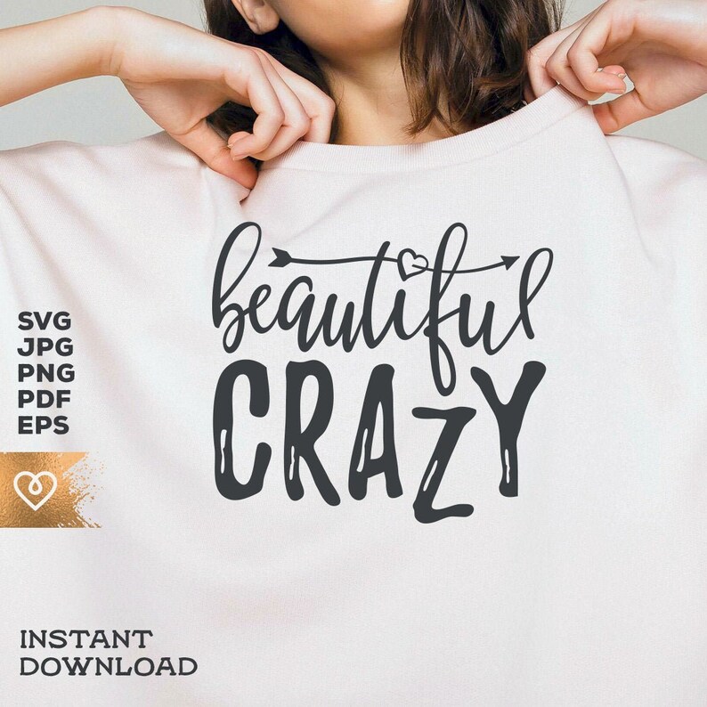 Beautiful Crazy Svg Boho Girl Svg Country Song Svg Beautiful - Etsy