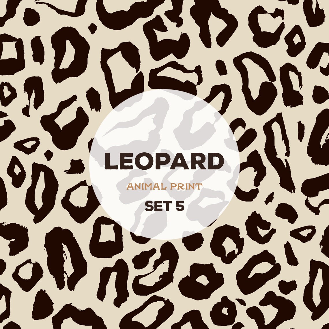 Leopard Svg Cheetah Pattern Set 5 Svg Animal Print Svg Cheetah | Etsy