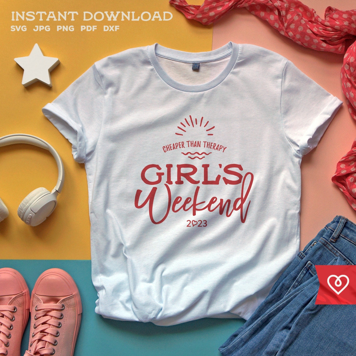 Girl's Weekend Svg Cheaper Than Therapy Svg 2023 Girls - Etsy