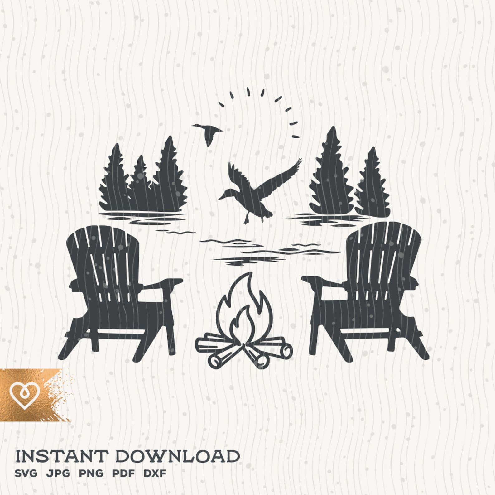 Lake Svg Adirondack Chairs Svg Ducks Png Fire Pit Svg Cricut - Etsy