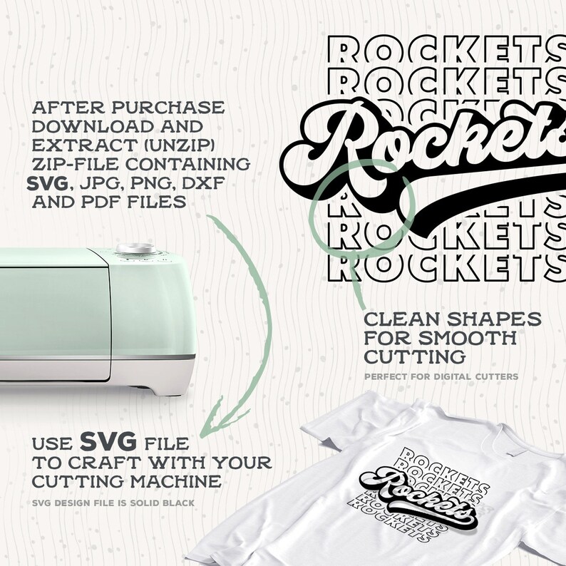 Rockets Svg School Spirit Rockets Retro Design Svg Rocket - Etsy