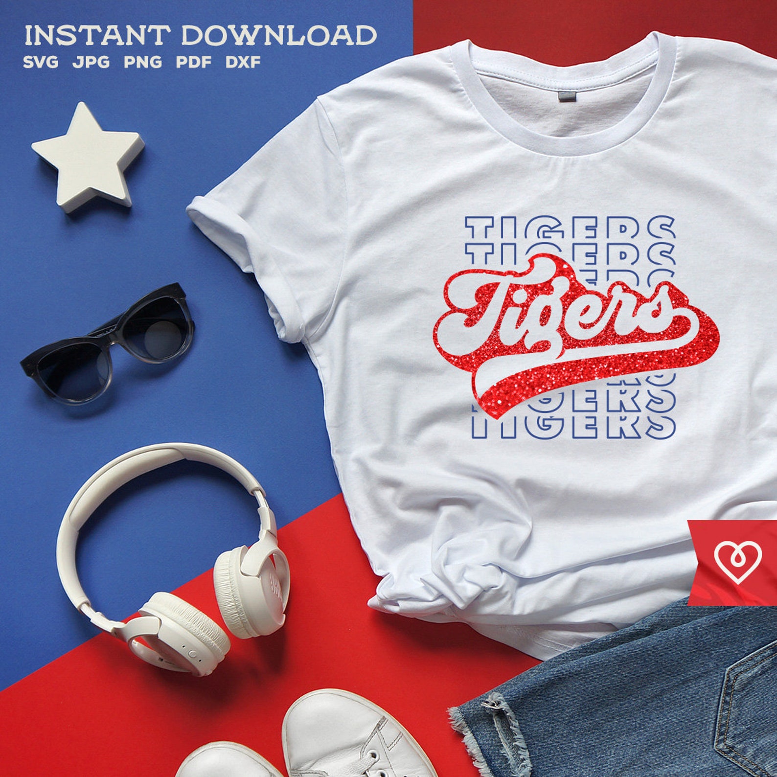 Tigers Svg School Spirit Png Tigers Retro Design Tiger Pride - Etsy