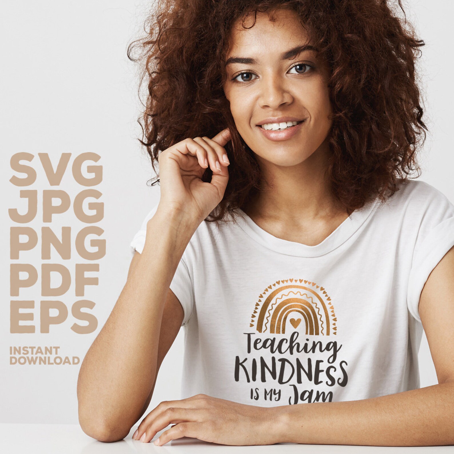 Teaching Kindness is My Jam Svg Teacher Rainbow Svg Back to - Etsy