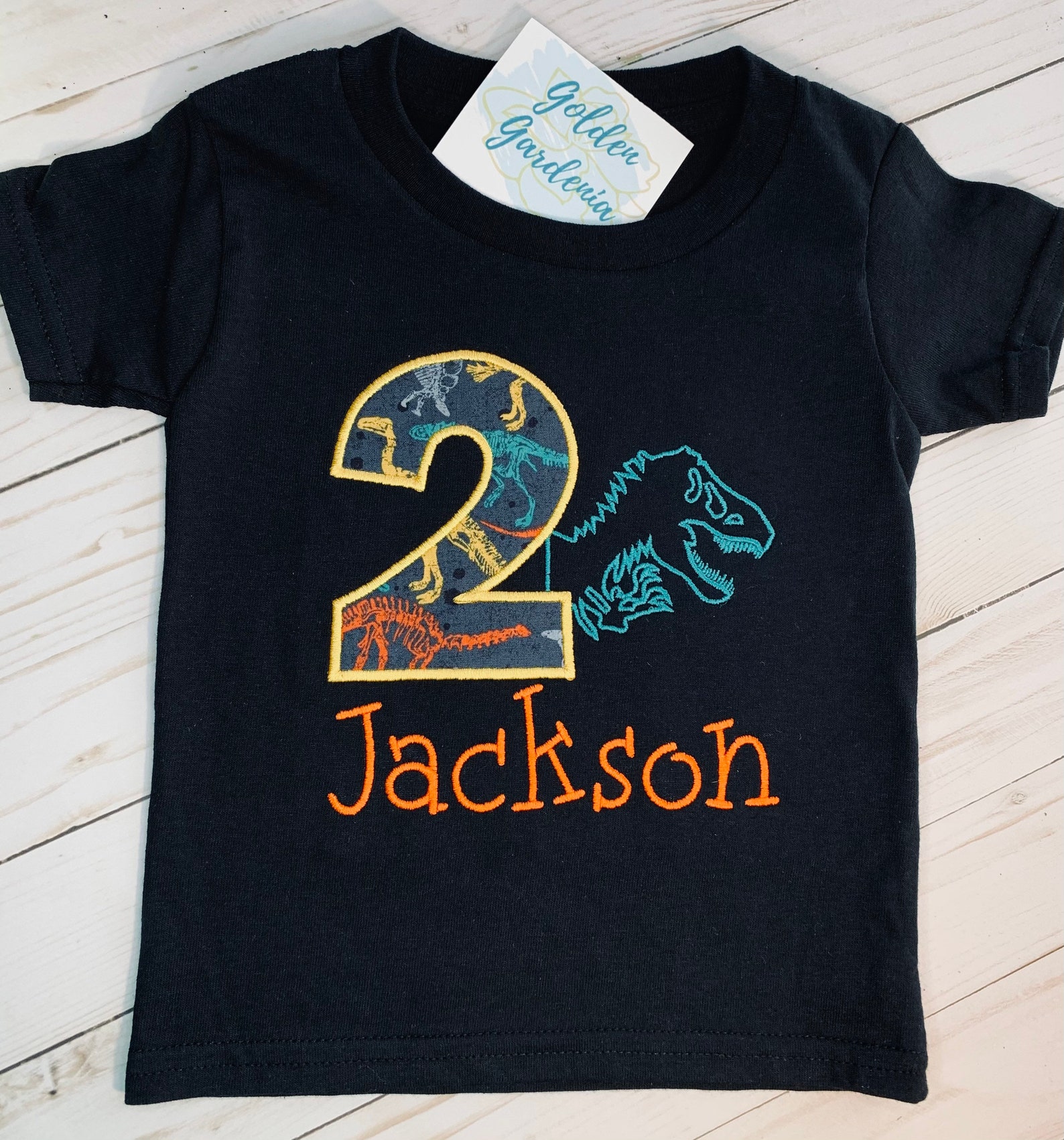 Dinosaur birthday t-shirt boy's personalized dinosaur | Etsy