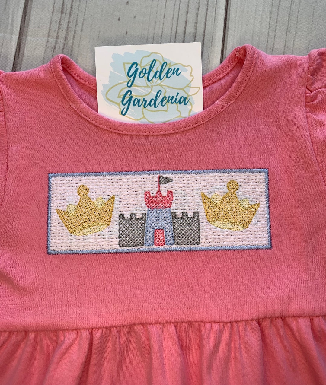 Girls Faux Smocked Dress | Girls Princess Dress | Girls Castle Dress ...