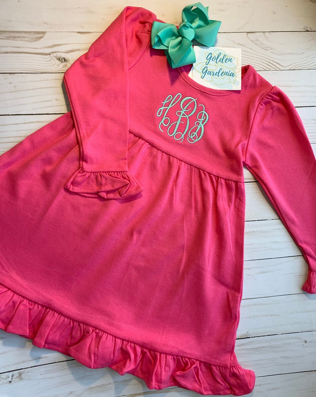 Monogrammed Dress | Girls Personalized Dress | Girls Monogrammed Dress ...