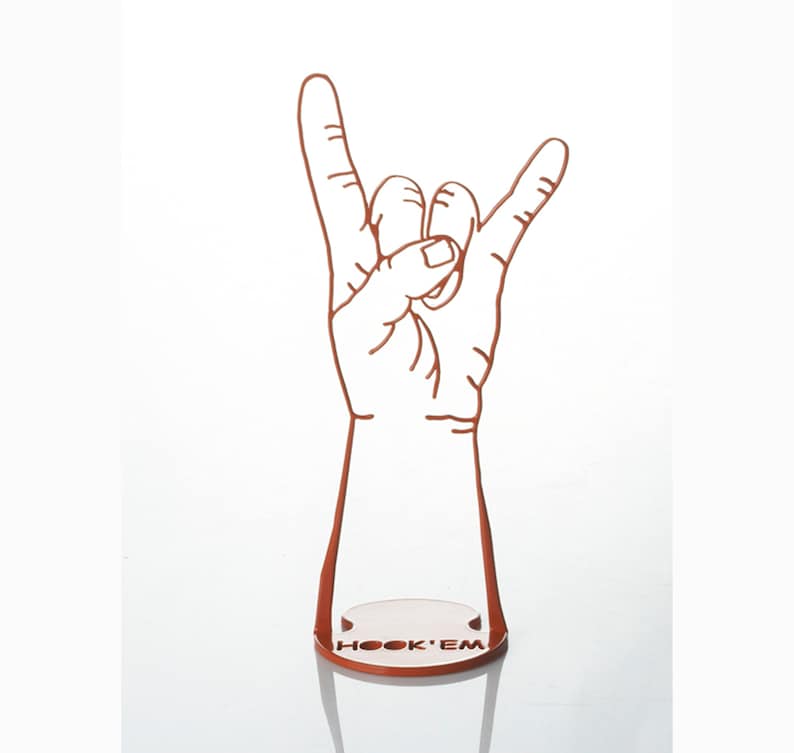Hook Em Hand Sculpture for Desk Top - Etsy