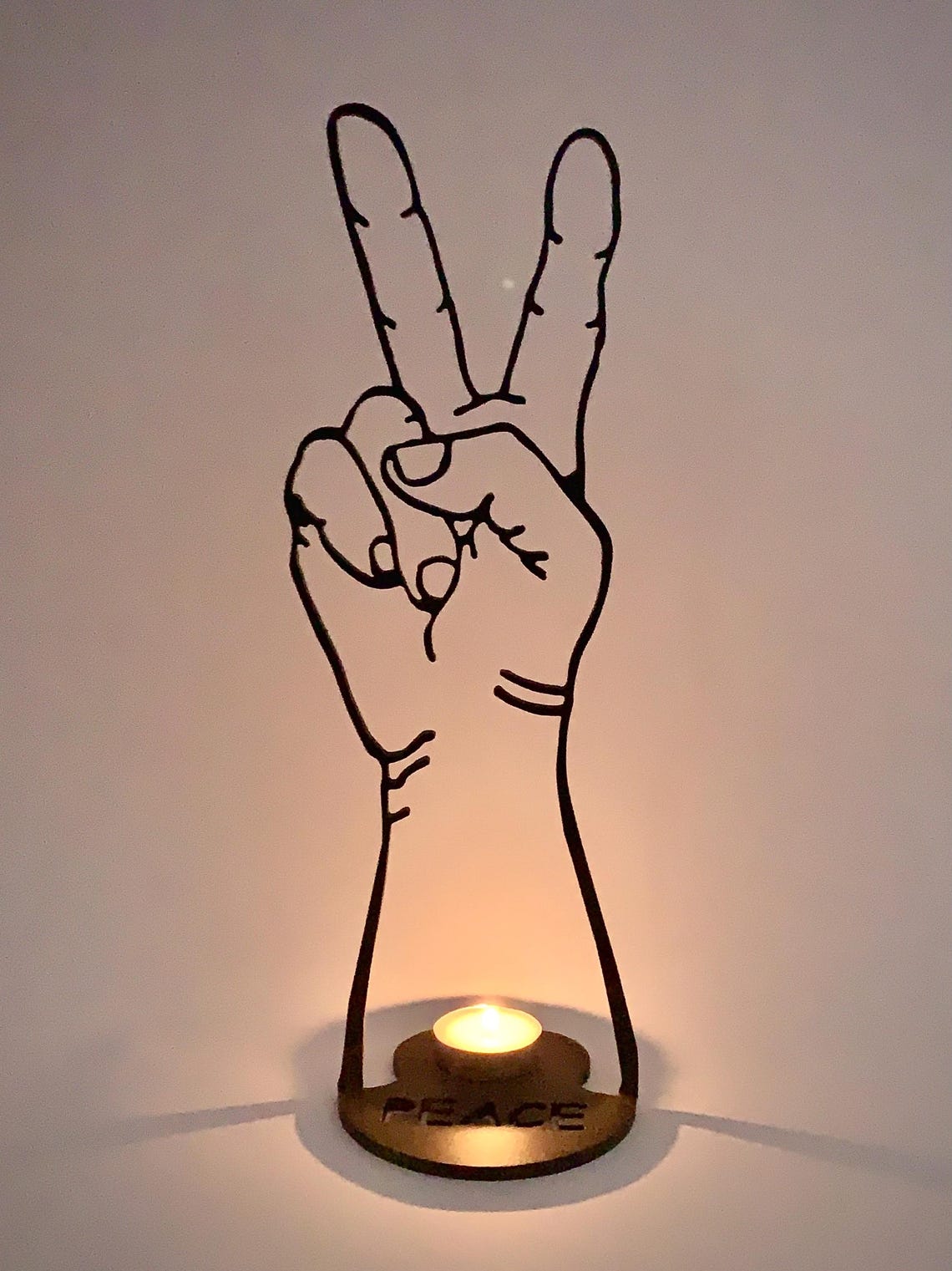 Peace Hand Desk Top Sculpture - Etsy