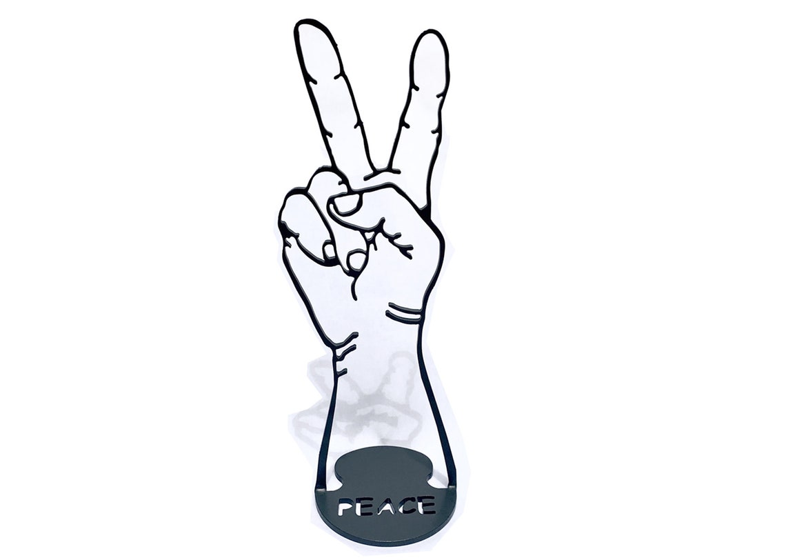 Peace Hand Desk Top Sculpture - Etsy
