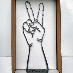 Peace Hand Desk Top Sculpture - Etsy