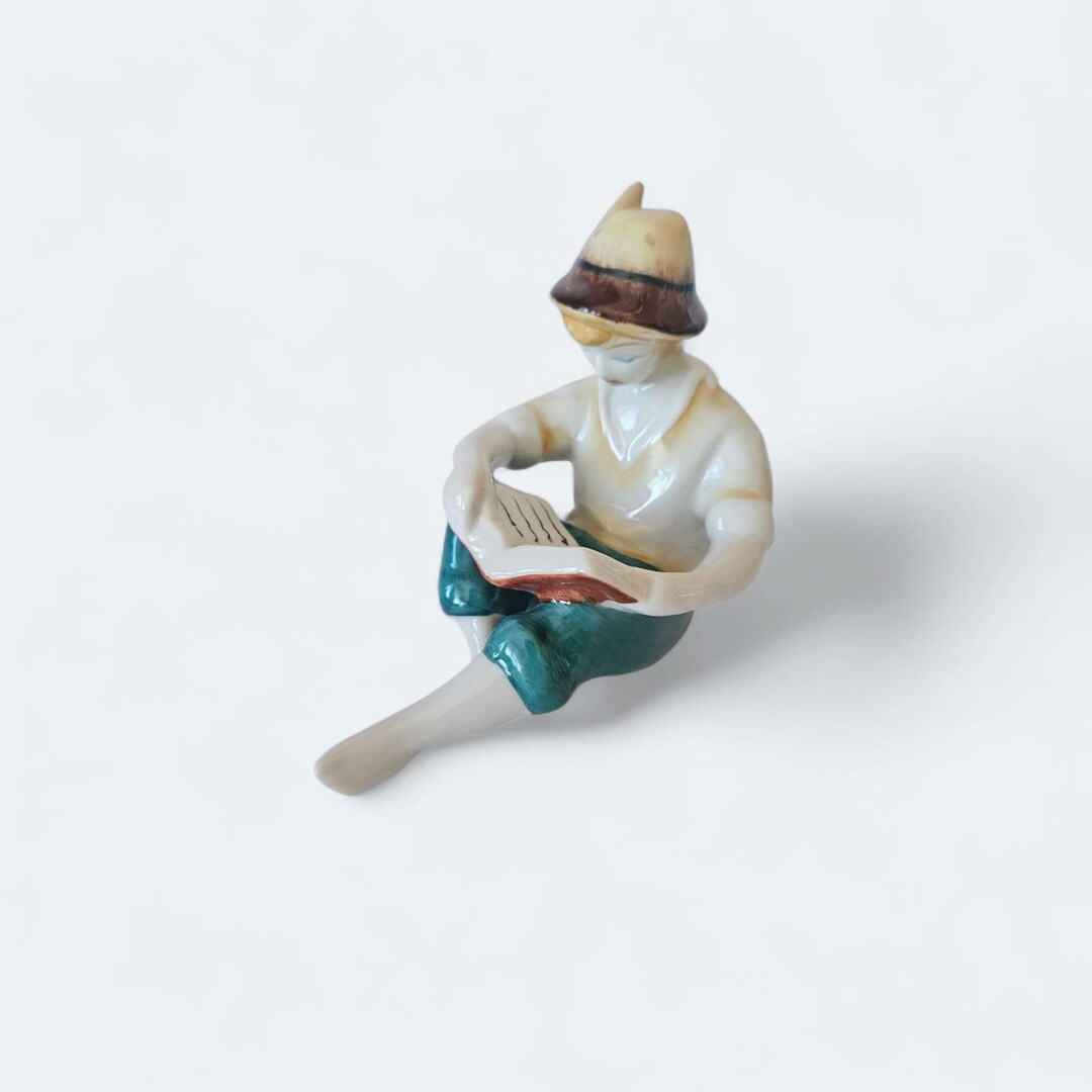 Little Poet - Vintage Hollohaza Porcelain - Hand Painted Figurine From ...