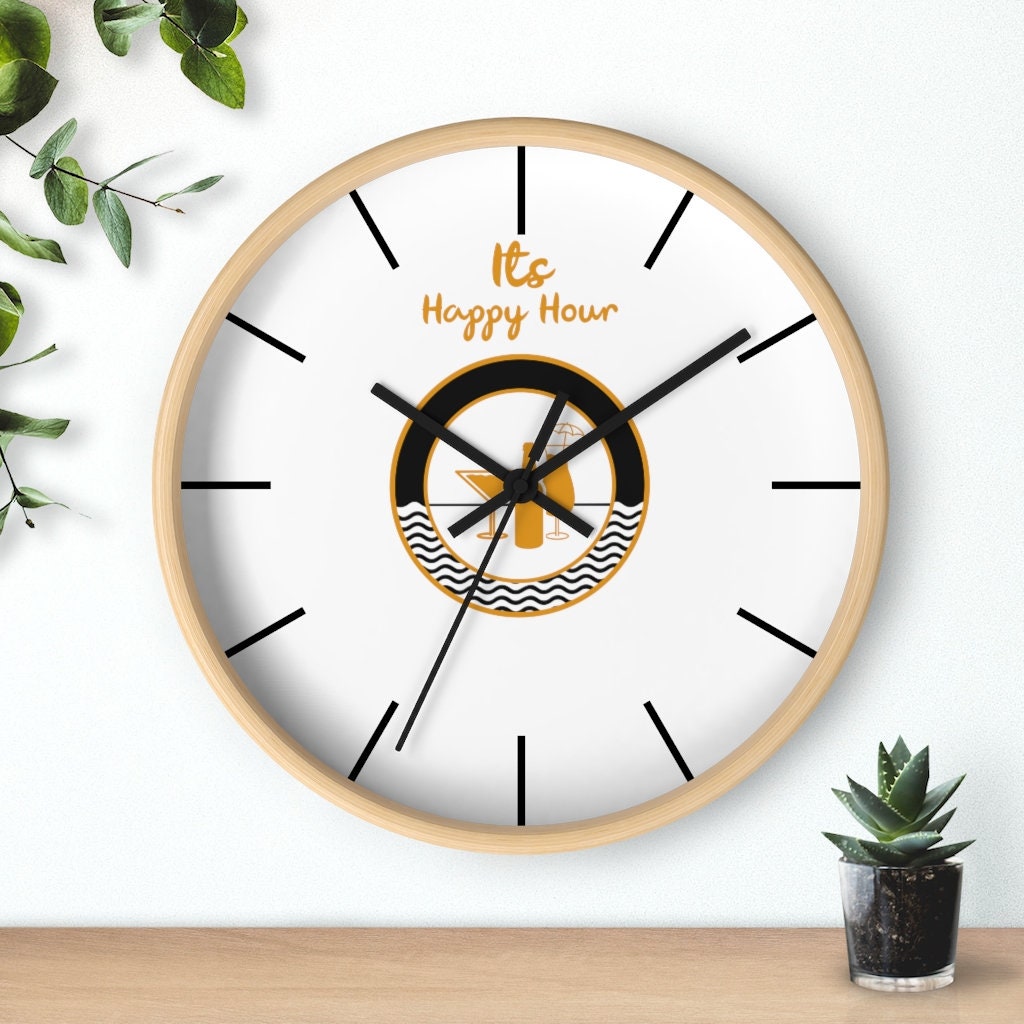Happy Hour Wall Clock - Etsy