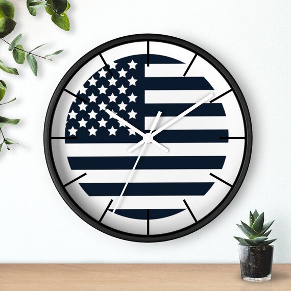 American Flag Wall Clock | Etsy