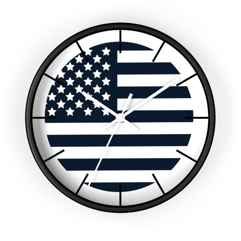 American Flag Wall Clock - Etsy