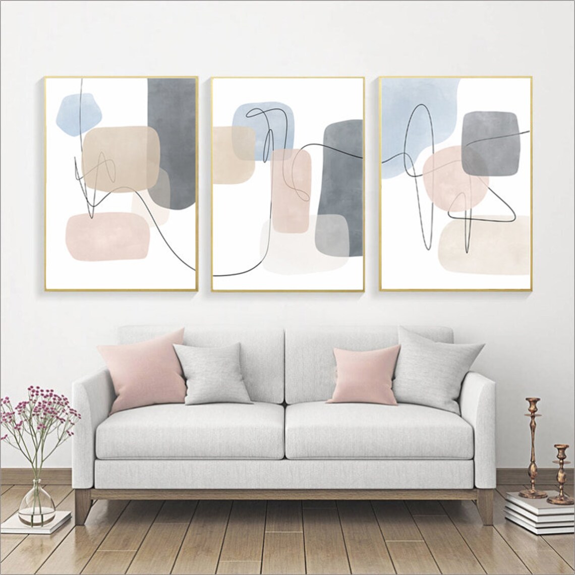 Set of 3 Abstract Geometric Art Prints Midcentury Minimalist - Etsy Canada