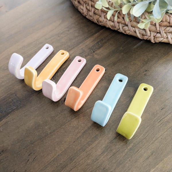 Colorful Wall Hooks - Etsy