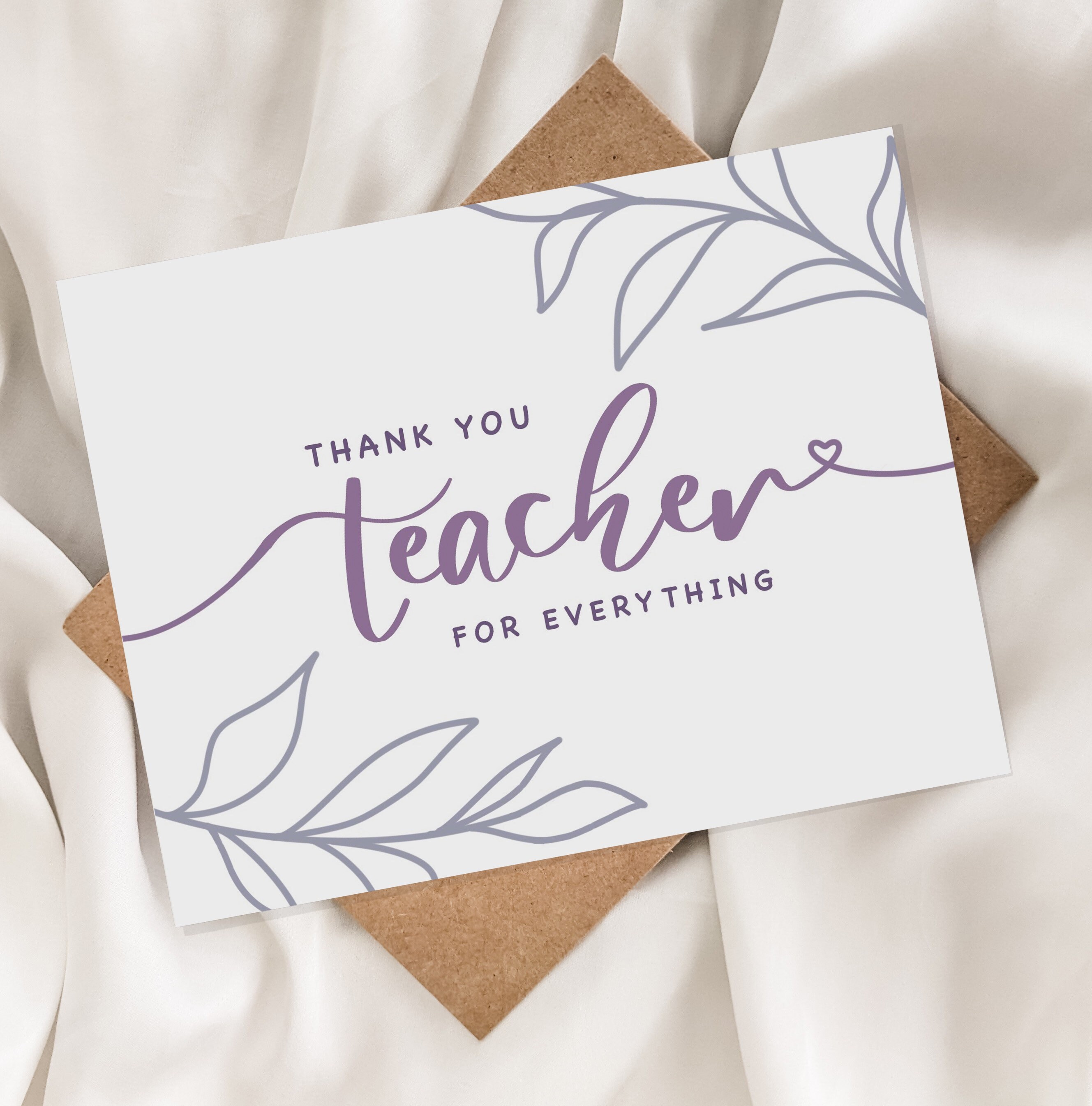 Teacher Appreciation Card High Quality Heavyweight Paper - Etsy