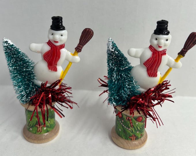 Vintage Wooden Thread Spools Christmas Assemblage/set of Two - Etsy