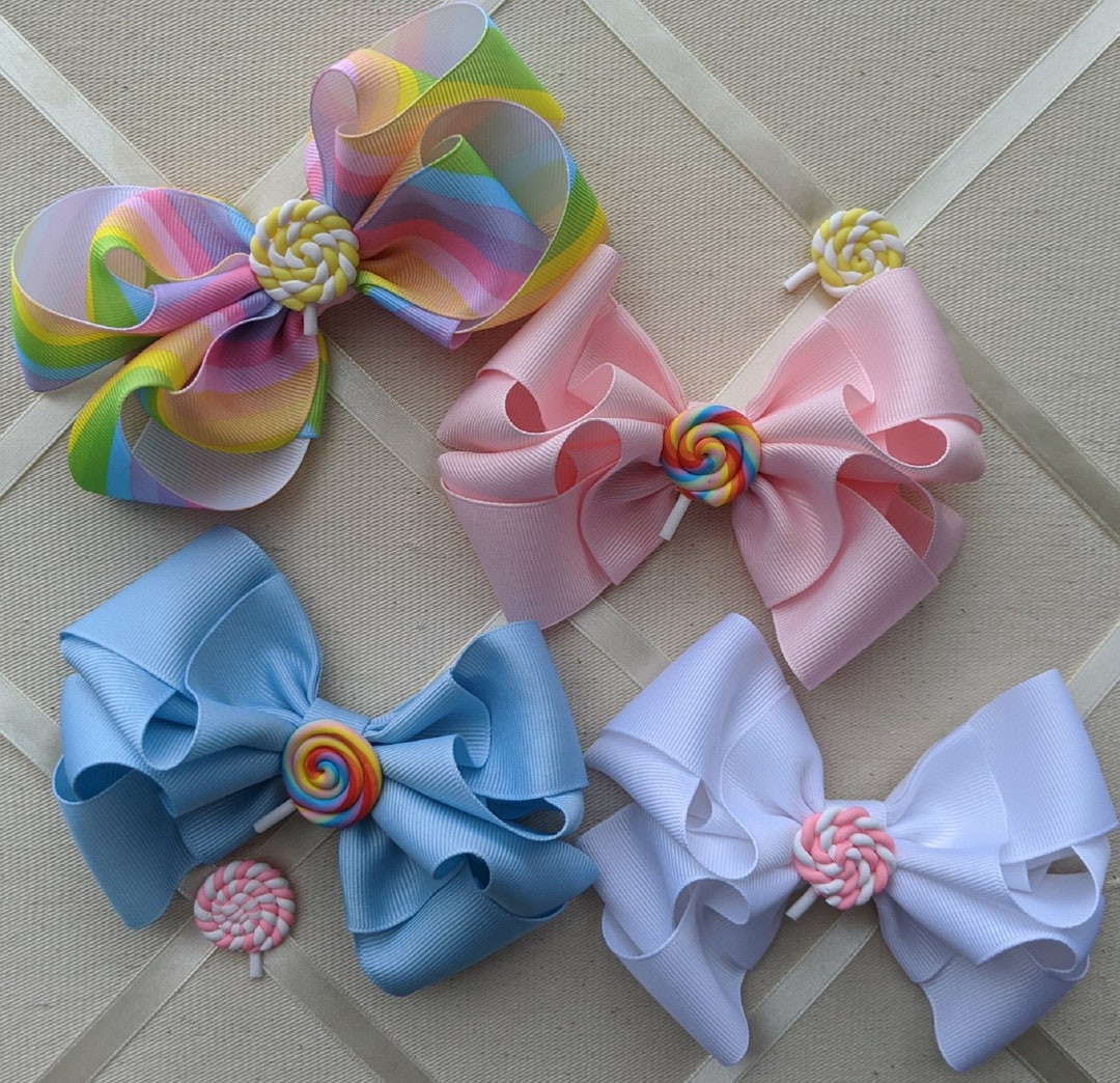Lollipop Hair Bows (alligator Clip) Little Girl Bows, Girl Hair Bow ...