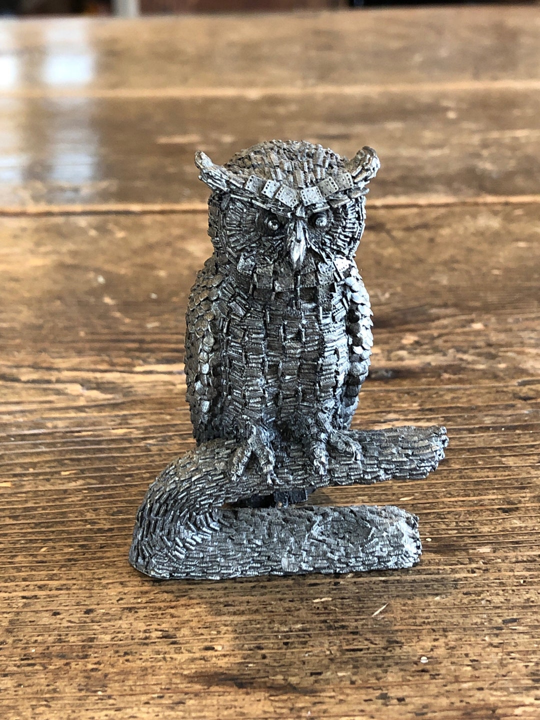 Hudson Pewter Honeywell Computer Chip Owl Figurine - Etsy