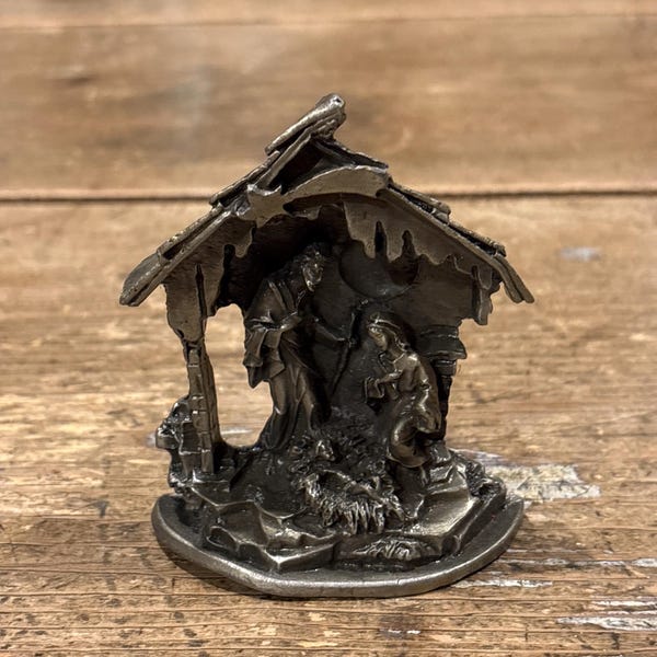 Pewter Nativity Set - Etsy