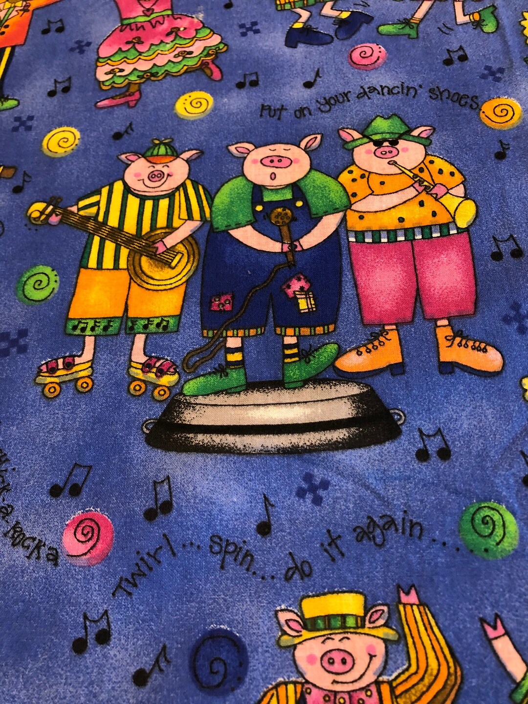 KP Kids and Co. Musical Animal Theme Cotton Fabric - Etsy