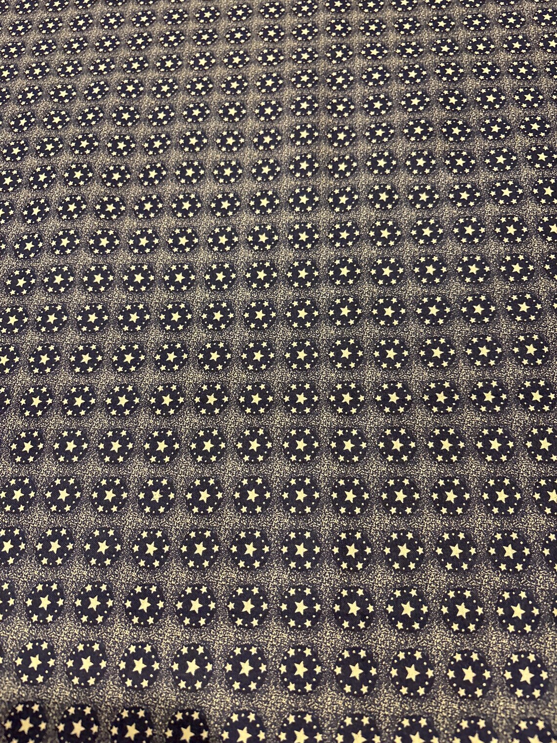 Blue Star Print Cotton Fabric - Etsy