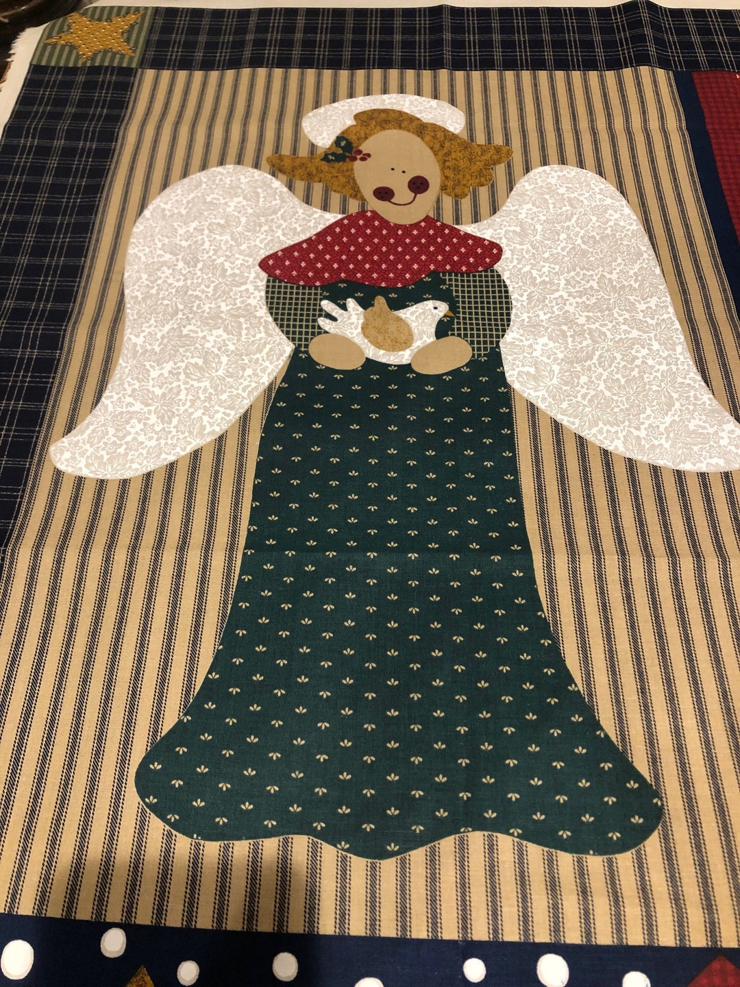 Village Angel Wall Hanging/quilt Fabric Panel - Etsy