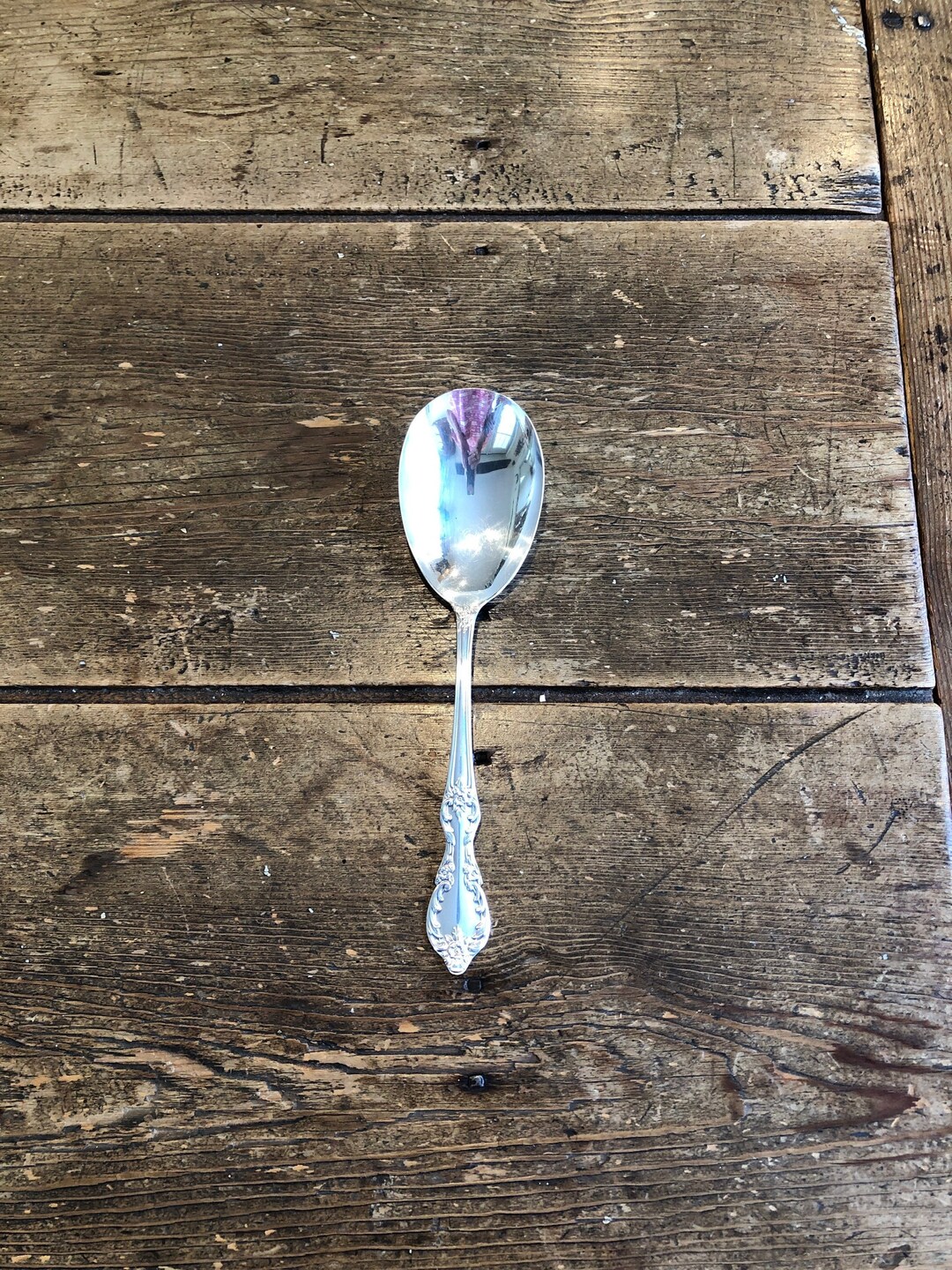 Large Silver Plate Serving Spoon - Etsy