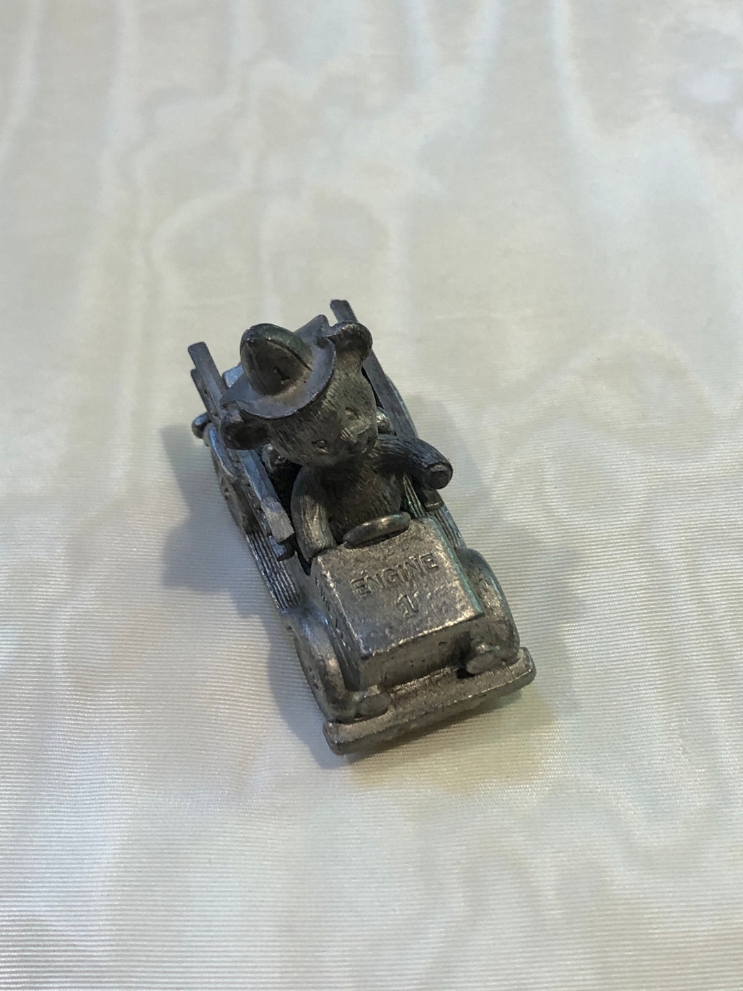Pewter Fire Truck Figurine - Etsy
