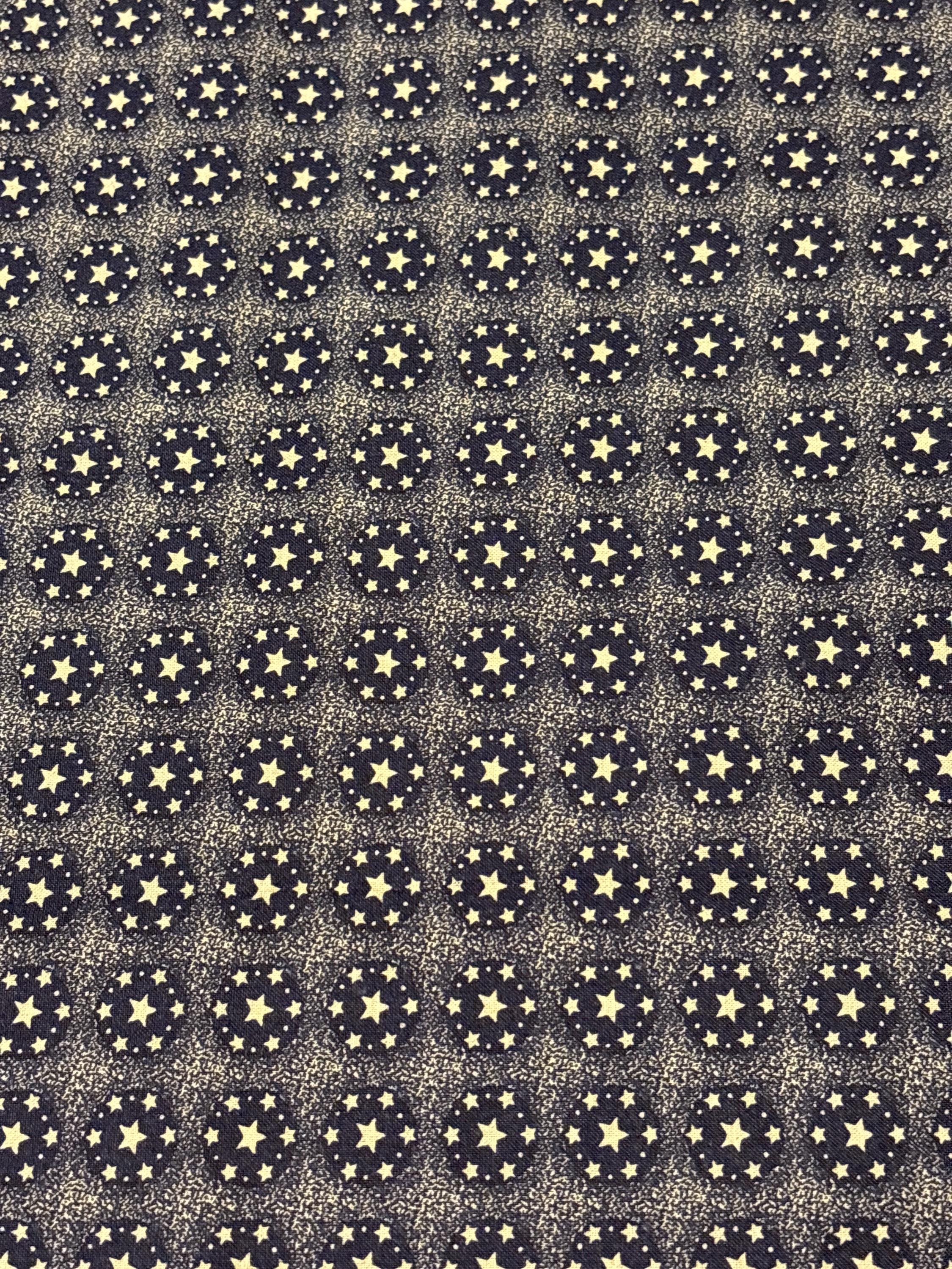 Blue Star Print Cotton Fabric - Etsy
