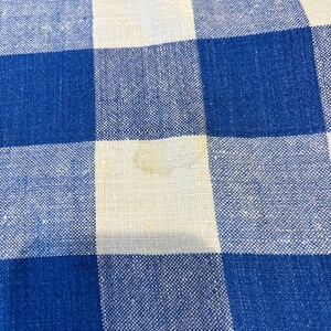 Blue and White Plaid Linen Tablecloth - Etsy