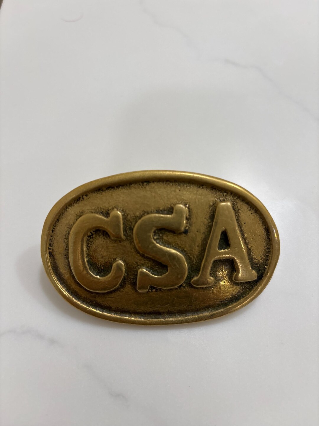 CSA Brass Belt Buckle - Etsy