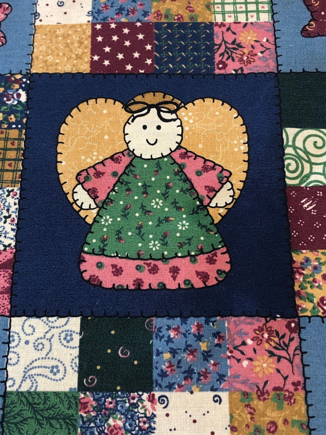 Little Quilt Angel Fabric Panel - Etsy