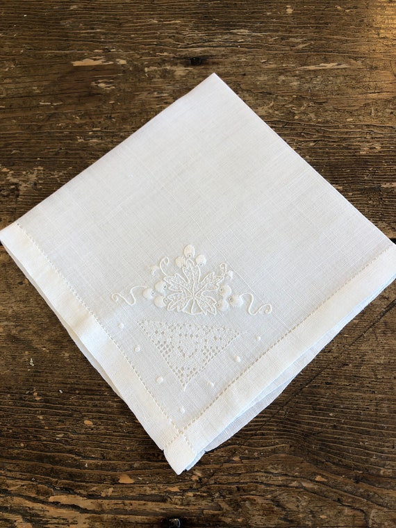 handkerchief white linen - Gem
